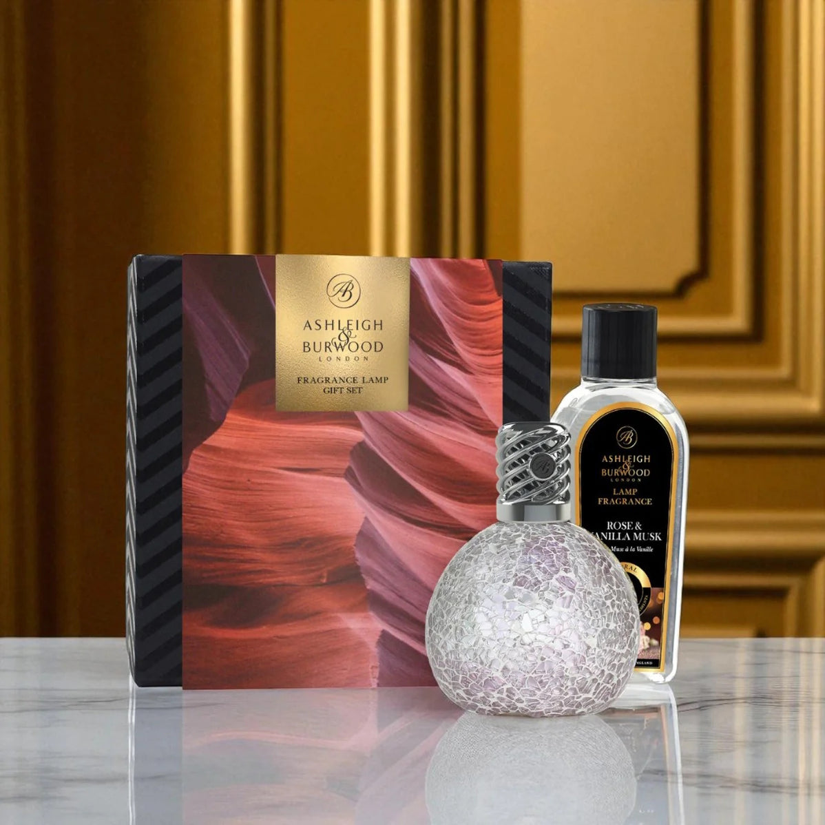 Ashleigh & Burwood Fragrance Lamp Giftset - Frosted Rose ...