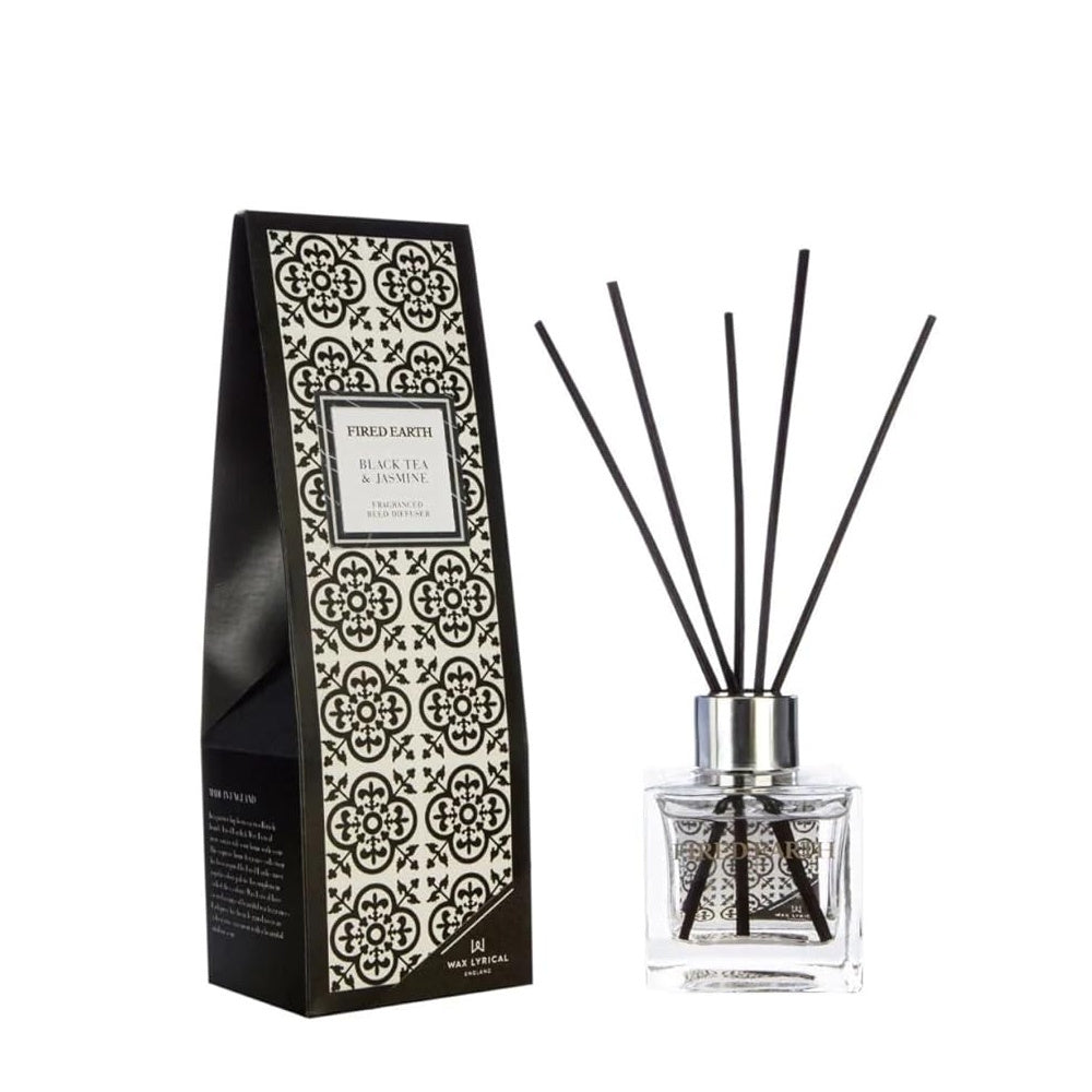 Fired Earth 100ml Reed Diffuser - Black Tea & Jasmine | CandleWarehouse.ie
