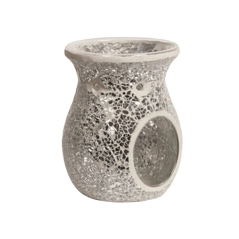 Wax Melter - Silver Crackle | CandleWarehouse.ie
