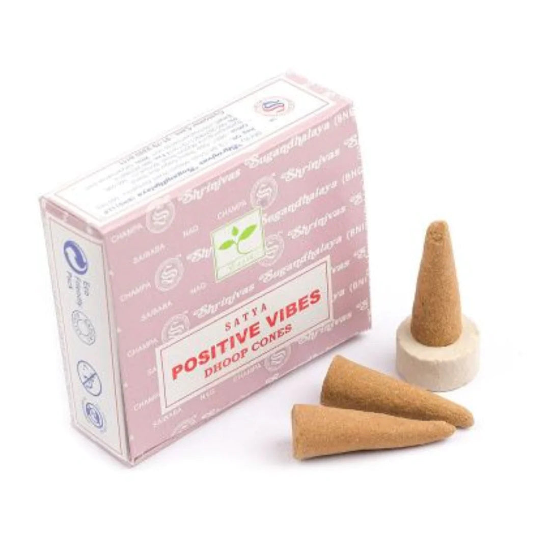 Satya Dhoop Incense Cones - Positive Vibes – CandleWarehouse.ie
