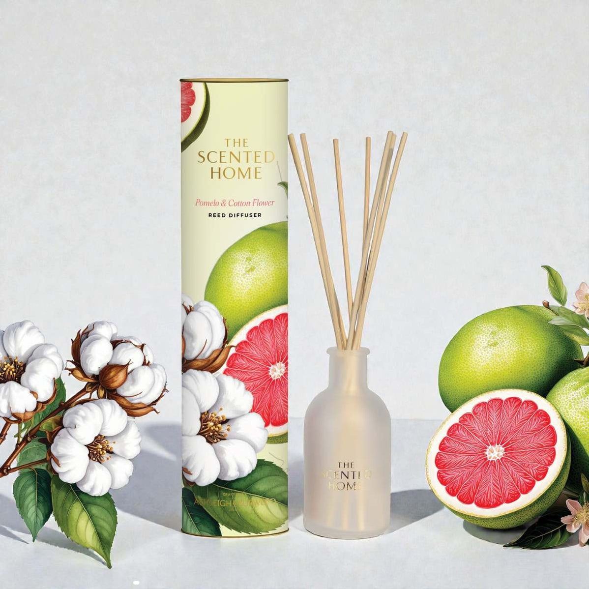 A & B Pomelo & Cotton Flower Reed Diffuser | CandleWarehouse.ie
